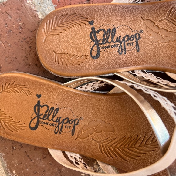 Jellypop | Shoes | New Jellypop Reefs Sandals Comfort Fit Gold Natural ...